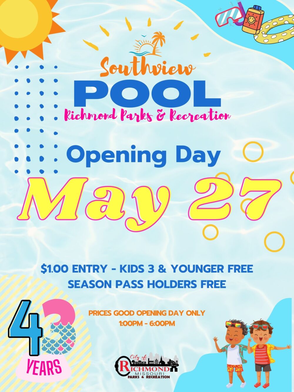 Southview Pool Opening Day – City of Richmond, Missouri